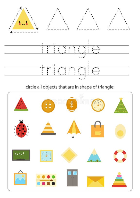 Learning Basic Geometric Form for Children. Find Triangle Objects ...