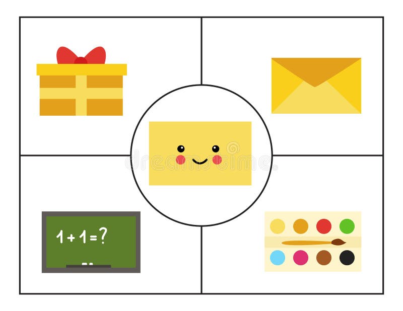 Learning Basic Geometric Forms for Children. Cute Rectangle. Stock ...