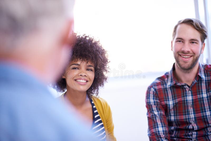 Learning from the Best. a Group of Coworkers in a Meeting. Stock Photo ...
