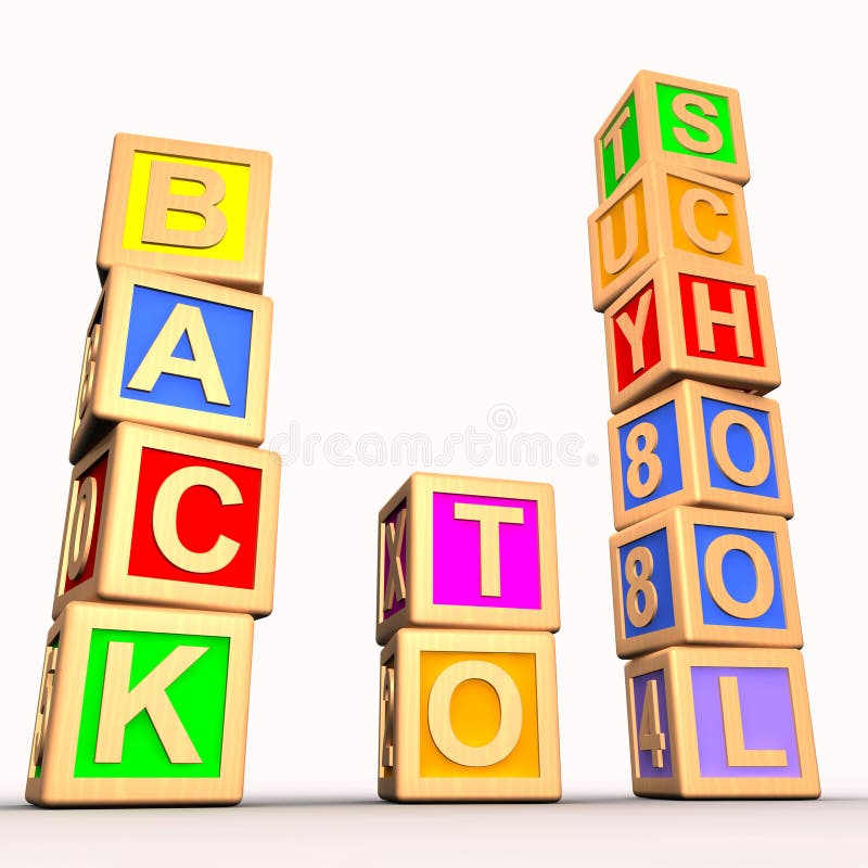 Learning blocks forming stock illustration. Illustration of child ...
