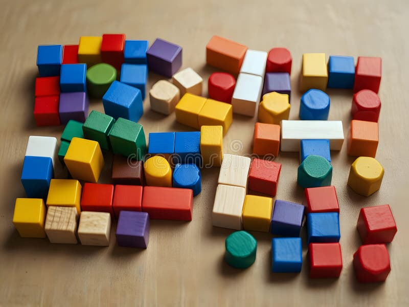 Learning Blocks and Shapes on Playmat for Childhood Education Stock ...