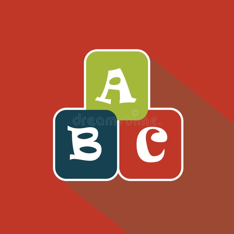 A-Z Learning Blocks Isolated Black Stock Illustration - Illustration of ...