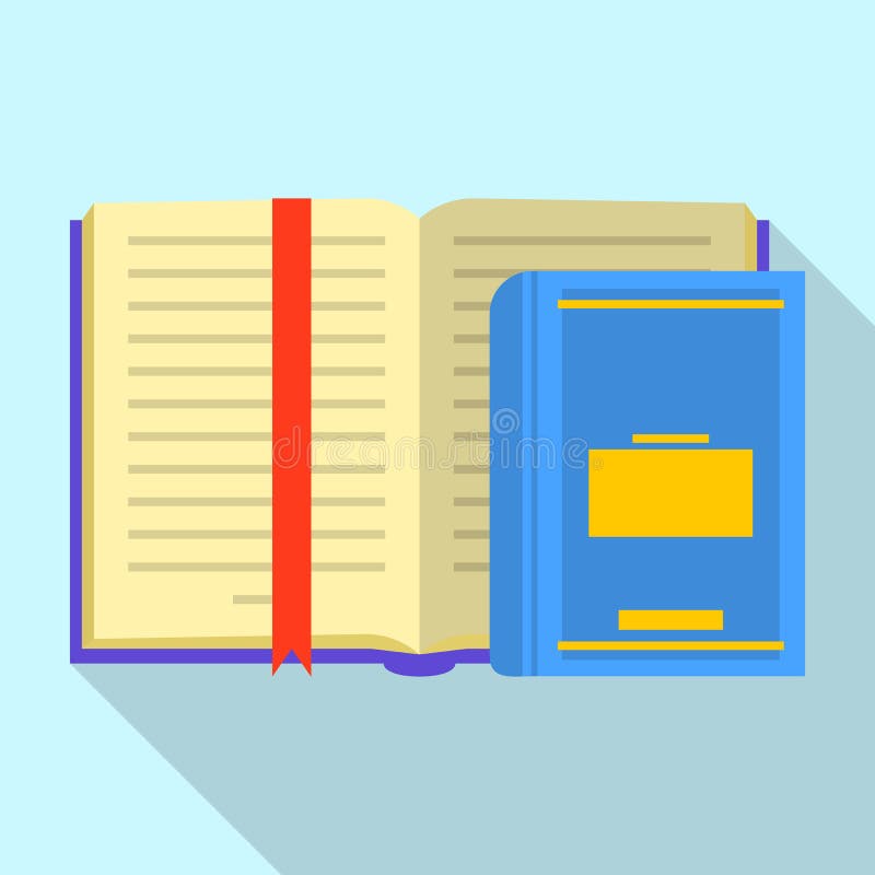 Learning Book Icon, Flat Style Stock Vector - Illustration of ...