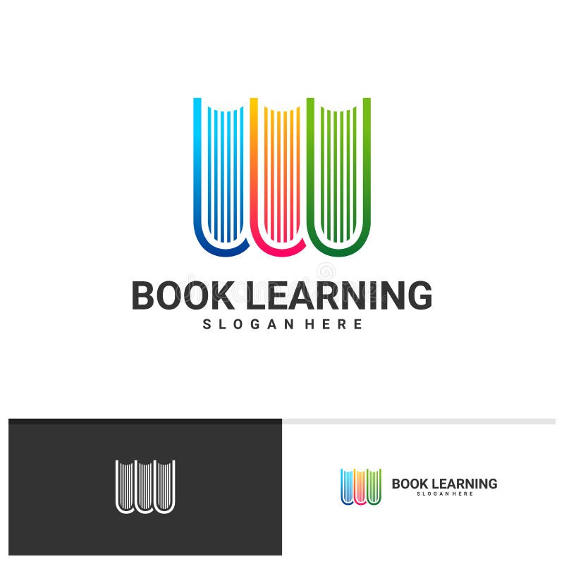 Learning Book Logo Vector Template, Creative Book Logo Design Concepts ...
