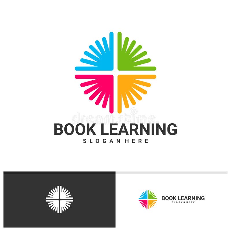 Learning Book Logo Vector Template, Creative Book Logo Design Concepts ...
