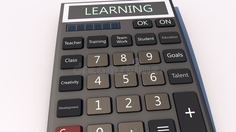 Learning calculator stock illustration. Illustration of creativity ...