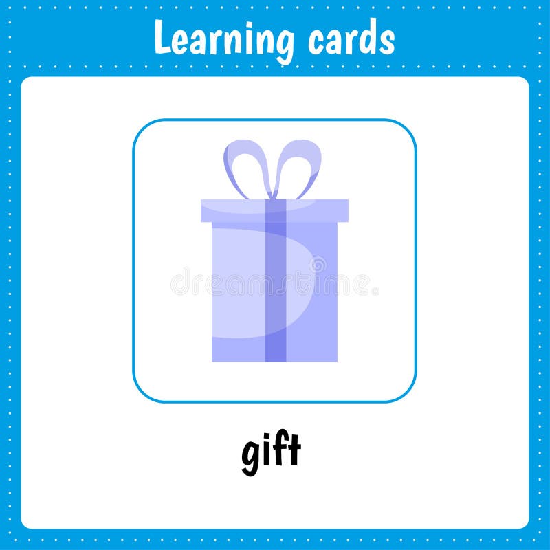 Learning Cards for Kids. Gift Stock Vector - Illustration of tale ...