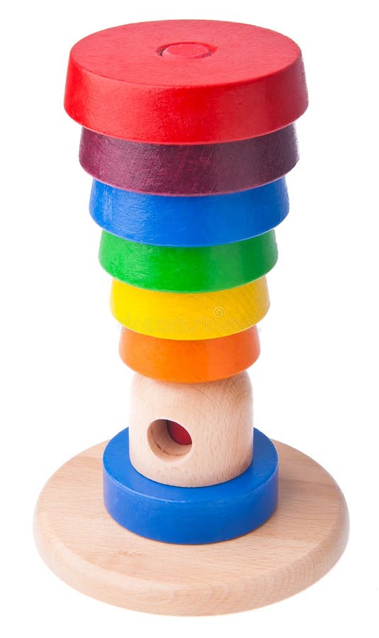 Learning Child Wood Color Pyramid Toy Stock Photo - Image of baby ...