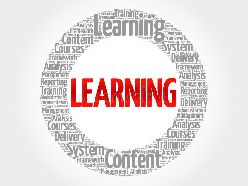 Learning circle word cloud stock illustration. Illustration of design ...