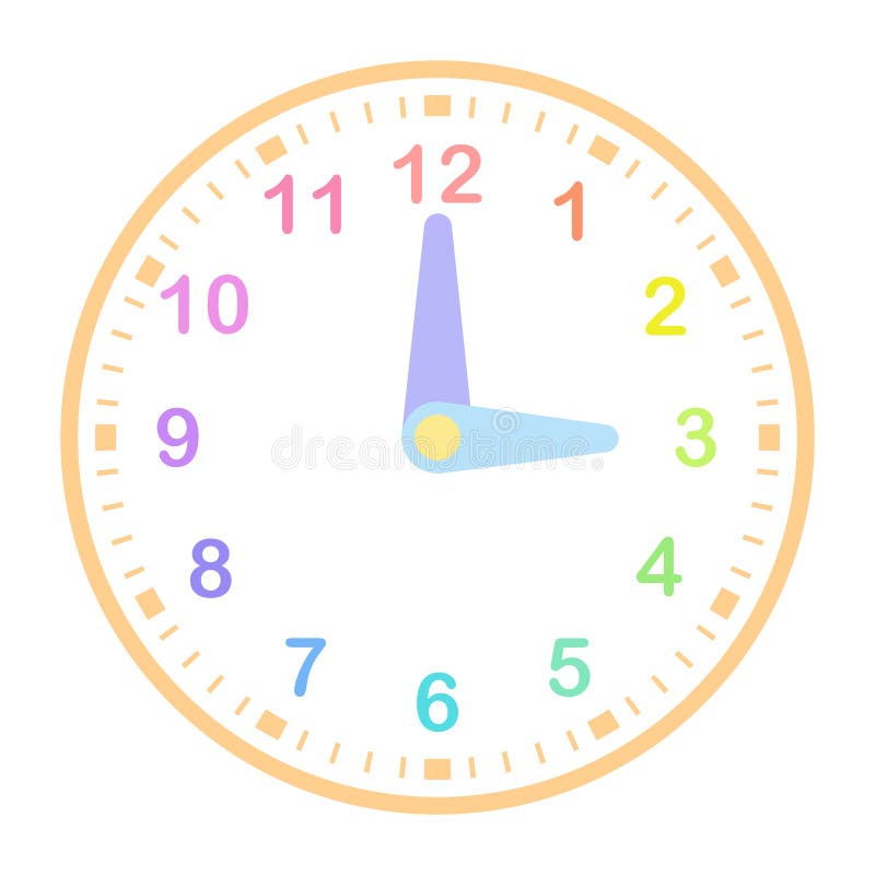 Learning Clock for Children Vector Stock Vector - Illustration of icon ...