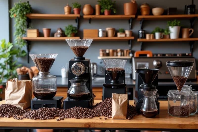 Visual Guide of Coffee Process in Learning Journey Stock Illustration ...