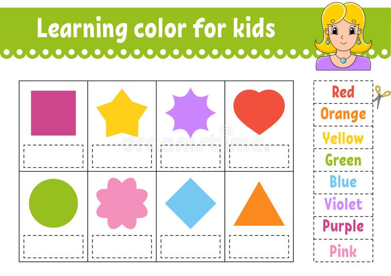 Learning Color for Kids. Education Developing Worksheet. Activity Page ...