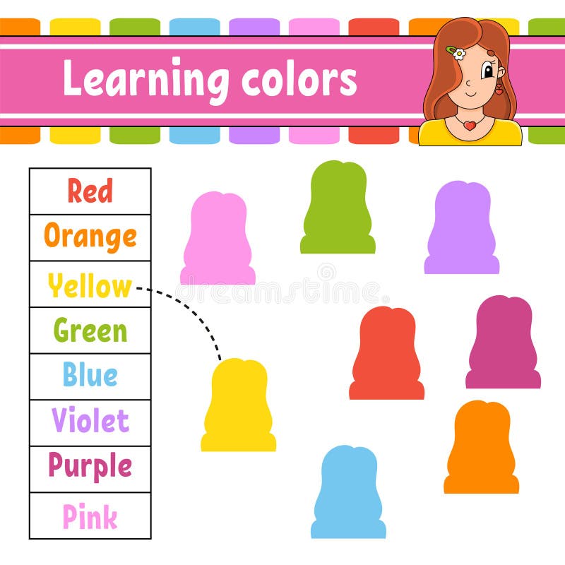 Learning Colors. Education Developing Worksheet. Activity Page with ...
