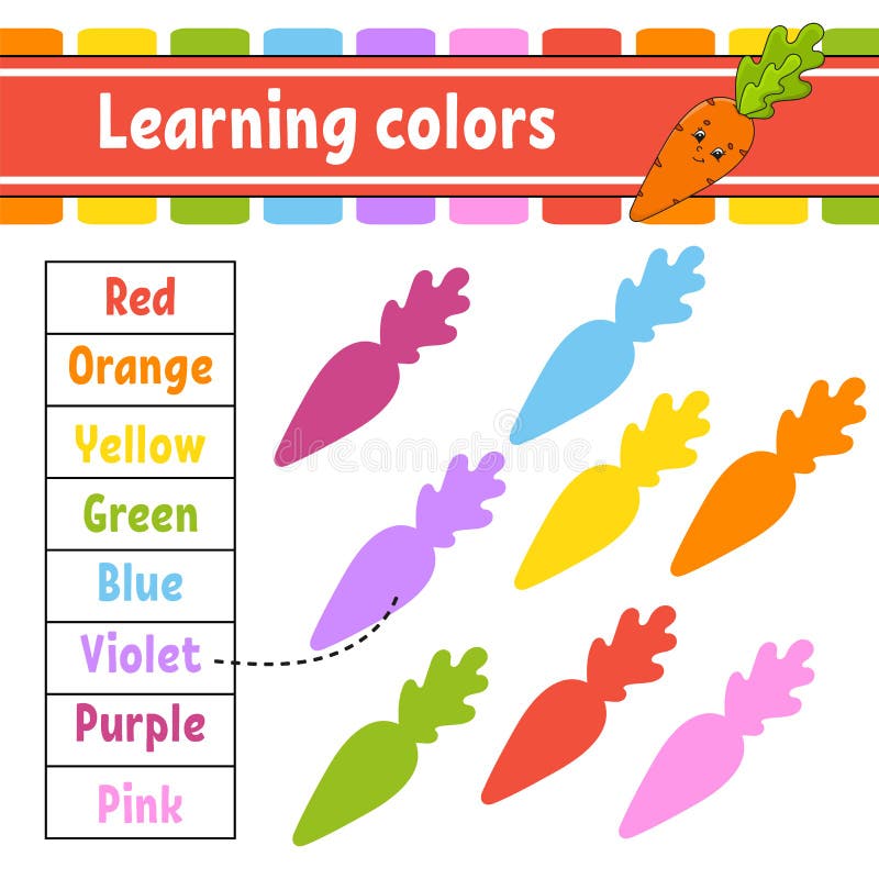 Learning Colors. Logic Puzzle for Kids. Education Developing Worksheet ...