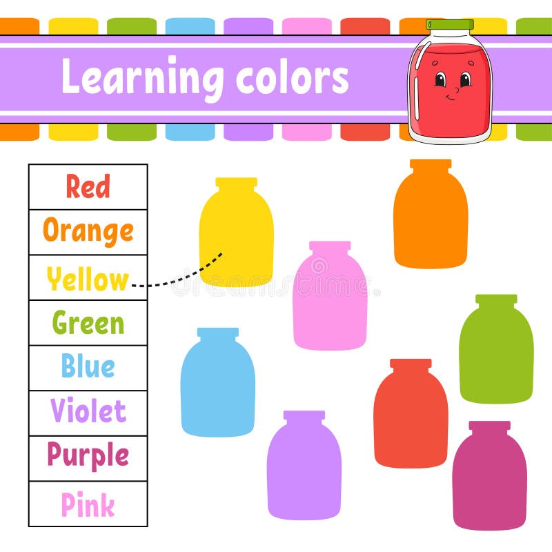 Learning Colors. Logic Puzzle for Kids. Education Developing Worksheet ...