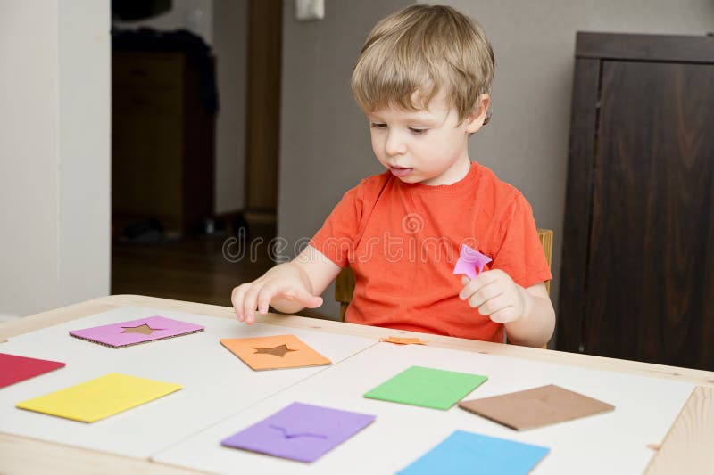 Matching Game To Find Card for Each Star. Stock Photo - Image of focus ...