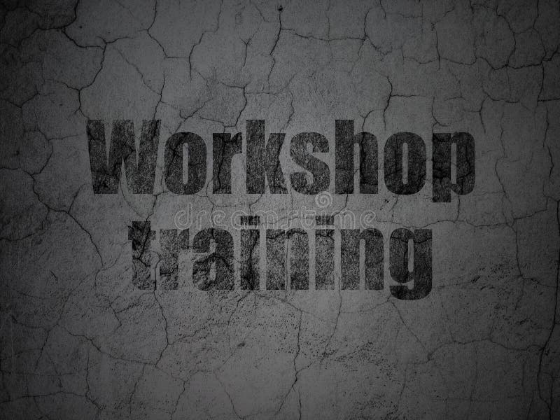 Learning Concept: Workshop Training on Grunge Wall Background Stock ...