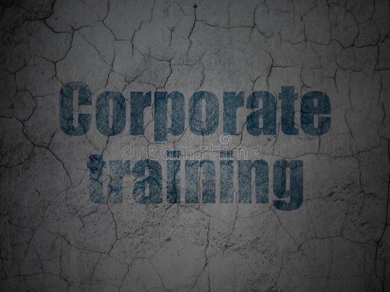 Learning Concept: Corporate Training on Grunge Wall Background Stock ...
