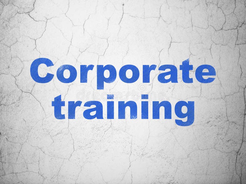 Learning Concept: Corporate Training on Wall Background Stock Image ...