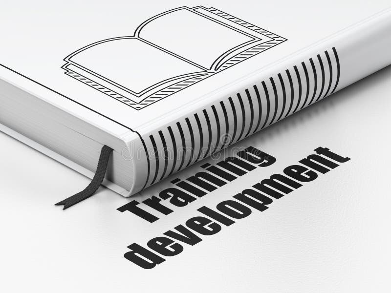Learning Concept: Book Book, Training Development on White Background ...