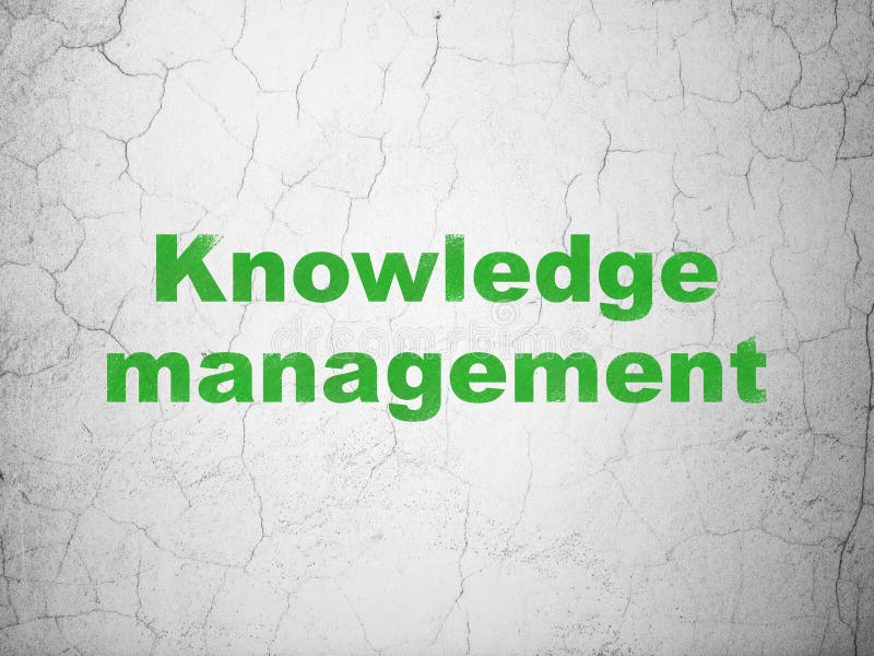 Learning Concept: Knowledge Management on Wall Background Stock ...