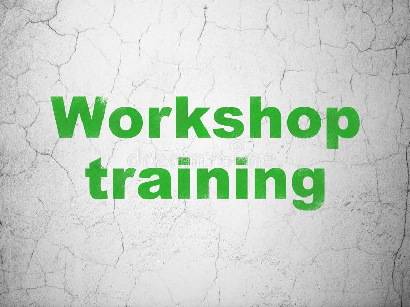 Learning Concept: Workshop Training on Wall Background Stock ...
