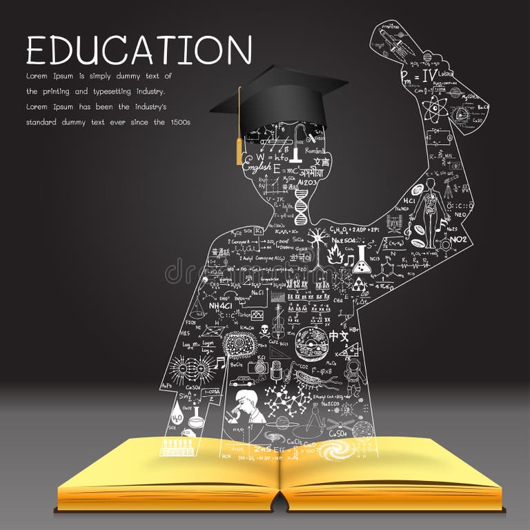 Learning Concept. the Knowledge from the Book Becomes Successful ...