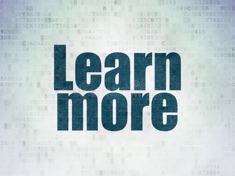 Learning Concept: Learn More on Digital Data Paper Background Stock ...