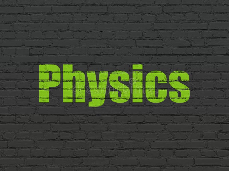 Learning Concept: Physics on Wall Background Stock Illustration ...