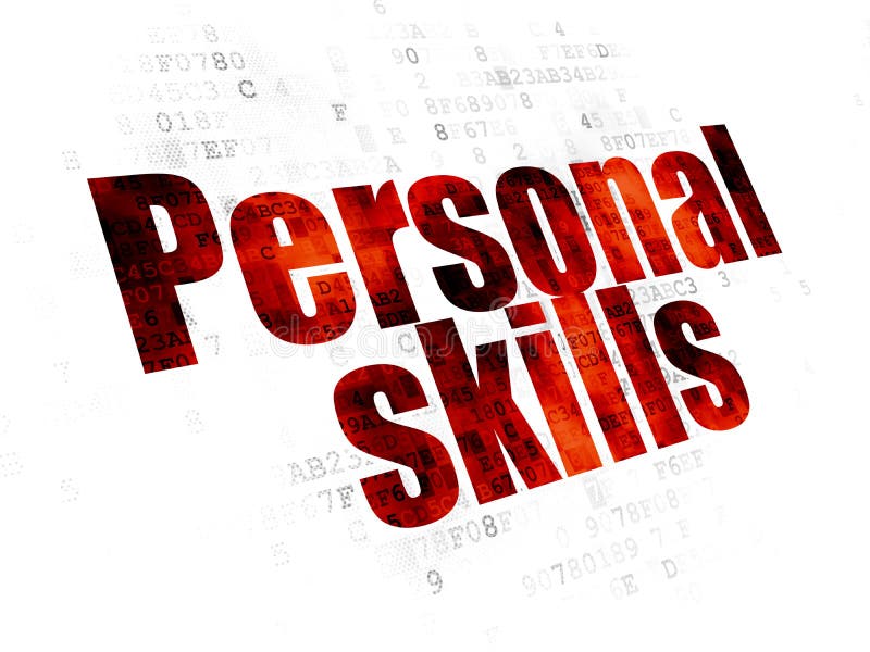 Learning Concept: Personal Skills on Digital Background Stock ...