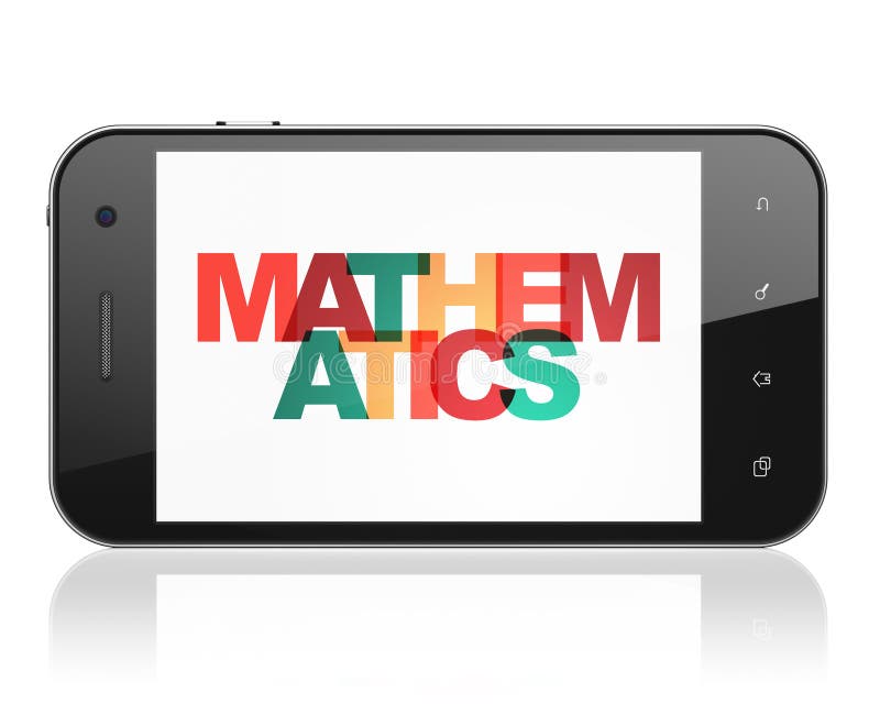 Learning Concept: Smartphone with Mathematics on Display Stock ...