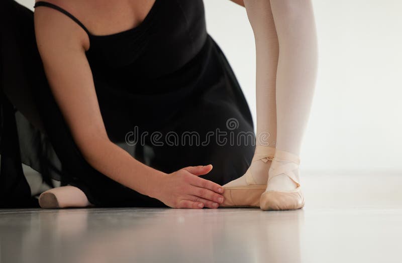 Learning the Correct Techniques. Closeup Shot of a Ballet Teacher ...