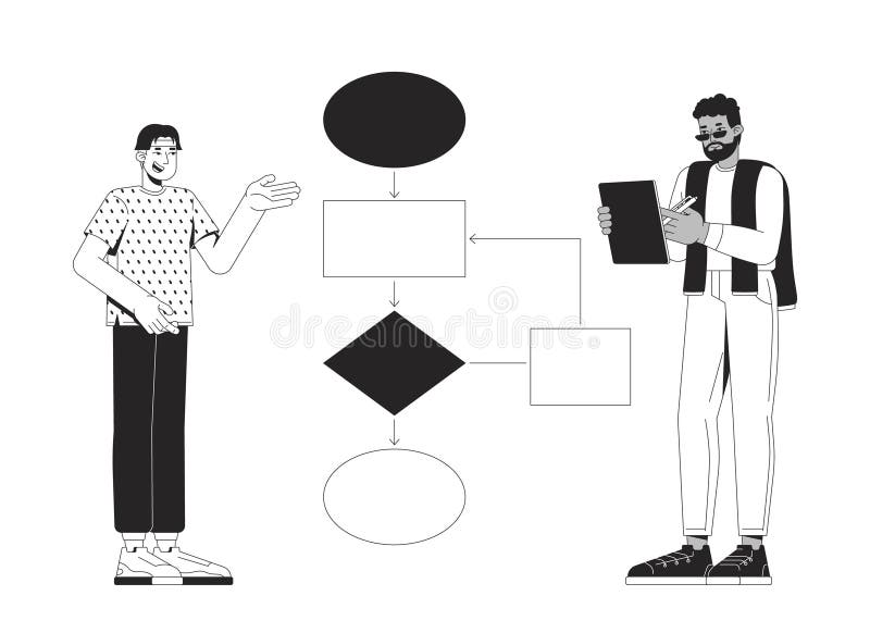 Algorithms Illustration Outline Stock Illustrations 1097 Algorithms