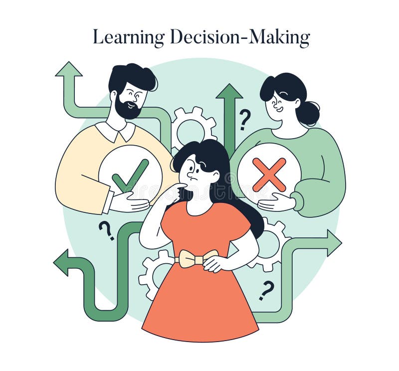 Authoritative Parenting Style. Flat Vector Stock Illustration ...