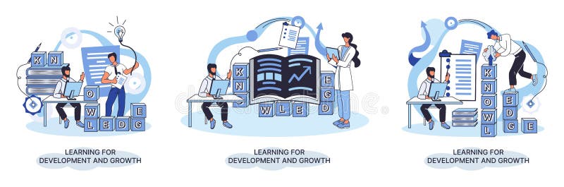 Learning for Development and Growth. Self-learning, Online Emoloyee Education Metaphor, Goal ...