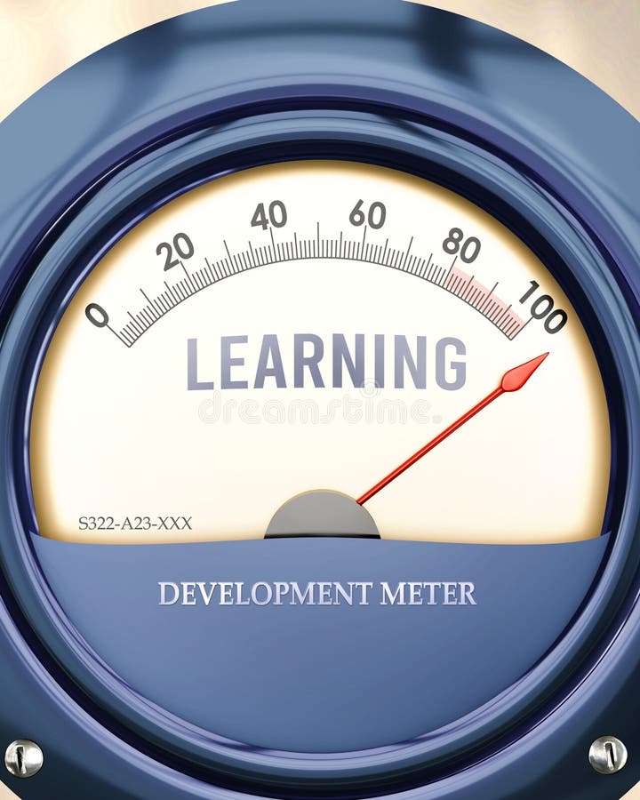 Learning and Development Meter that is Hitting a Full Scale, Showing a ...