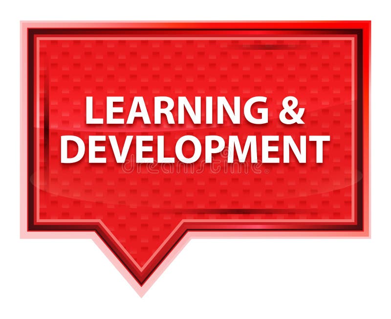 Learning & Development Misty Rose Pink Banner Button Stock Illustration ...