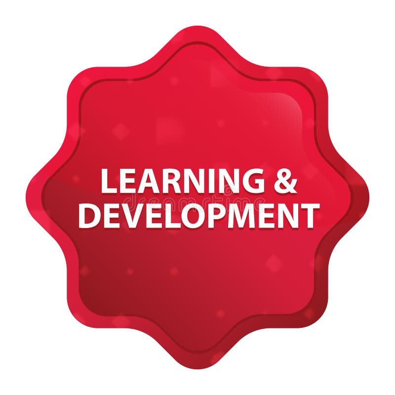 Learning & Development Misty Rose Red Starburst Sticker Button Stock ...