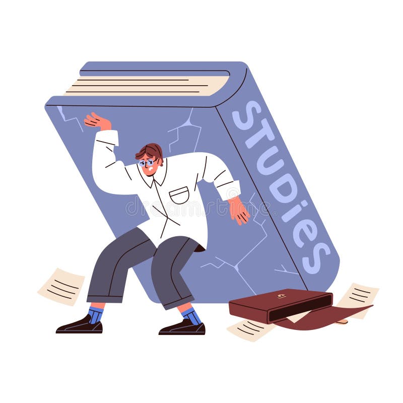 Learning Difficulties, Academic Stress Concept. Unhappy Student Has ...