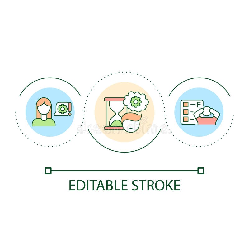 Learning Difficulties Loop Concept Icon Stock Vector - Illustration of ...