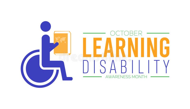 October is Learning Disability Awareness Month. Vector Banner Stock ...
