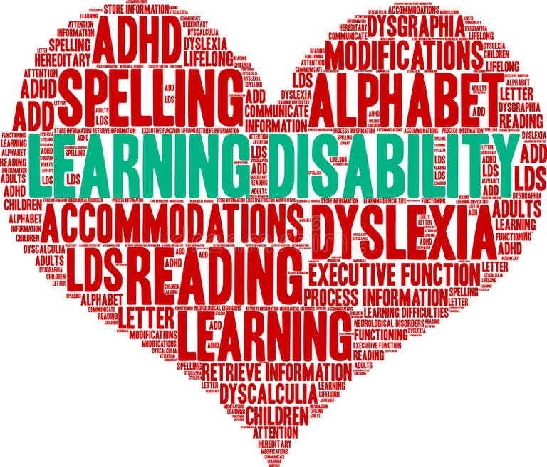 Learning Disability Word Cloud Stock Vector - Illustration of letter ...