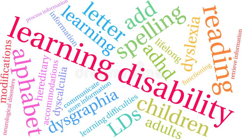 Learning Disability Word Cloud Stock Vector - Illustration of ...