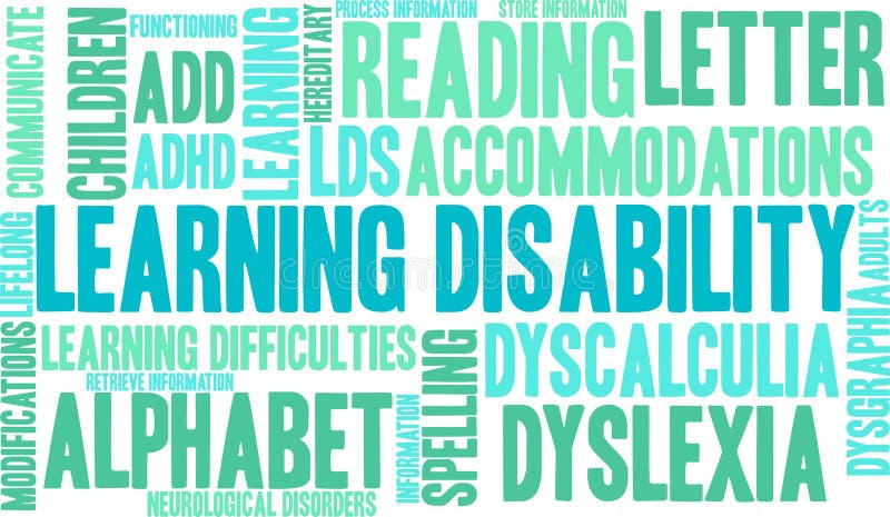 Learning Disability Word Cloud Stock Vector - Illustration of lifelong ...
