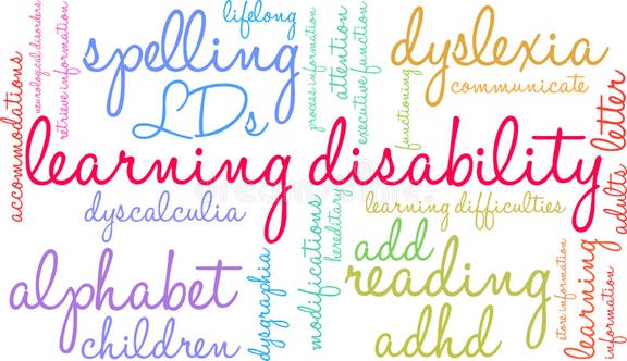 Learning Disability Word Cloud Stock Vector - Illustration of lifelong ...