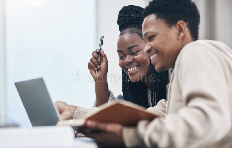 The Learning Doesnt Stop during Lockdown. a Happy Young Couple Working ...