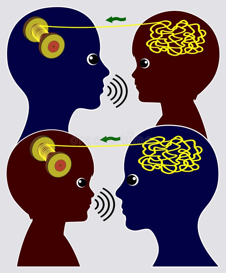 Learning from Each Other stock illustration. Illustration of manipulate ...