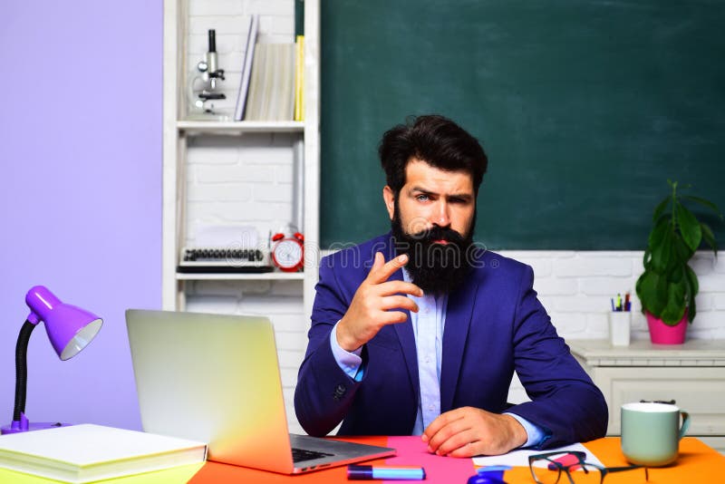 Learning, Education and Knowledge Concept. Teacher Job Stock Photo ...