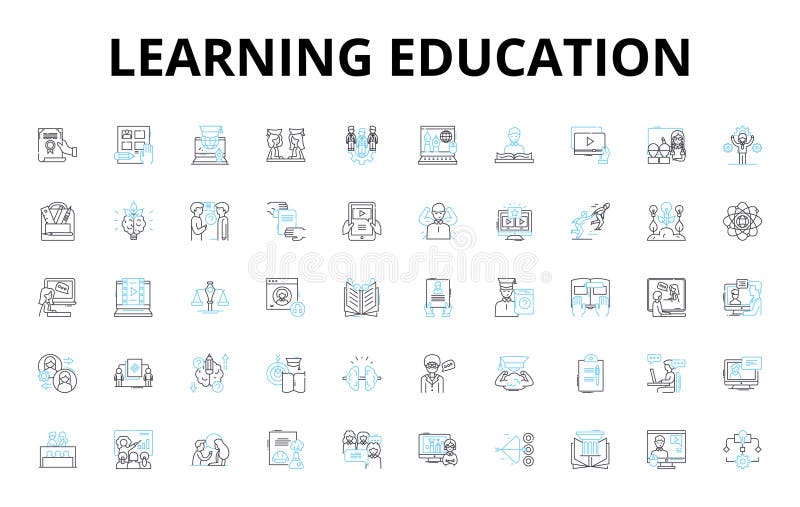 Learning Education Linear Icons Set. Knowledge, Growth, Insight ...