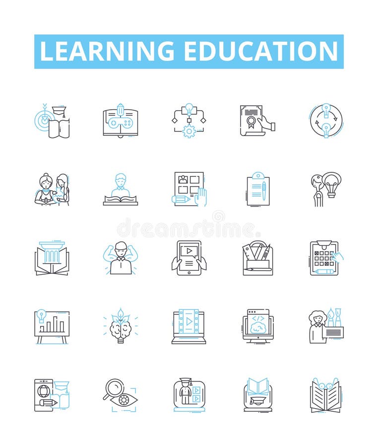Learning Education Vector Line Icons Set. Education, Learning, Studying ...